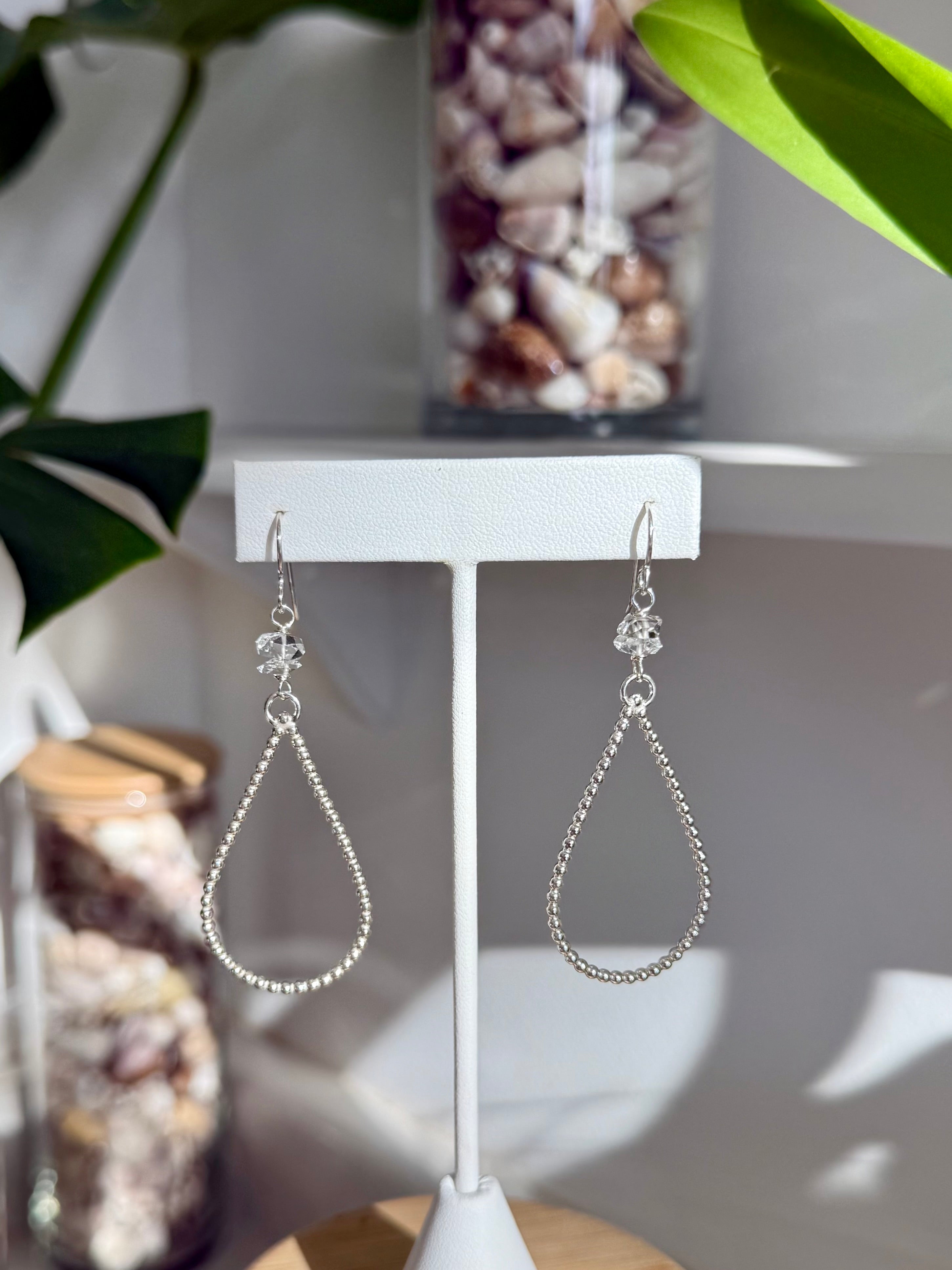 Large Tear Drop Earrings – Wildflower by the Sea